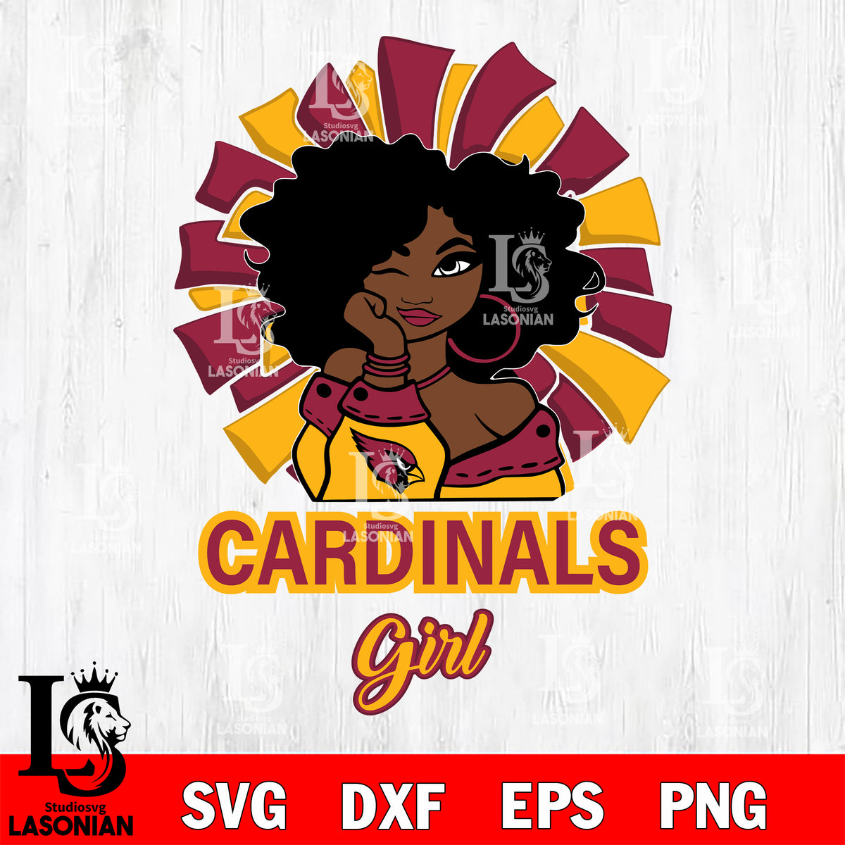 Arizona Cardinals girls svg eps dxf png file, digital download , Insta ...