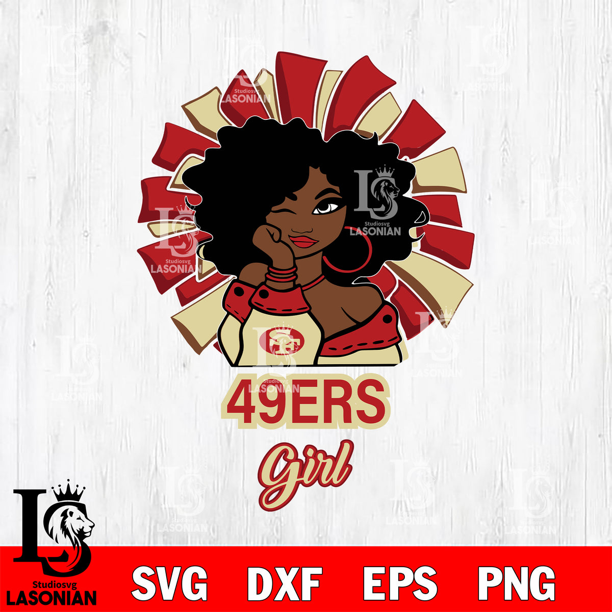 San Francisco 49ers girls svg eps dxf png file, digital download , Ins ...