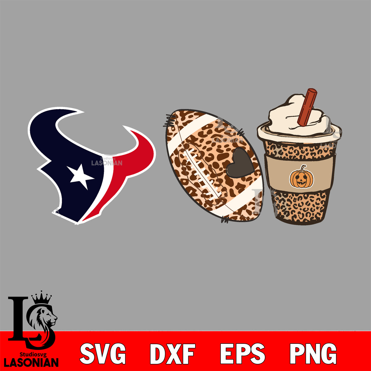 Fall Season Leopard Houston Texans svg, NFL svg eps dxf png file, Digi ...