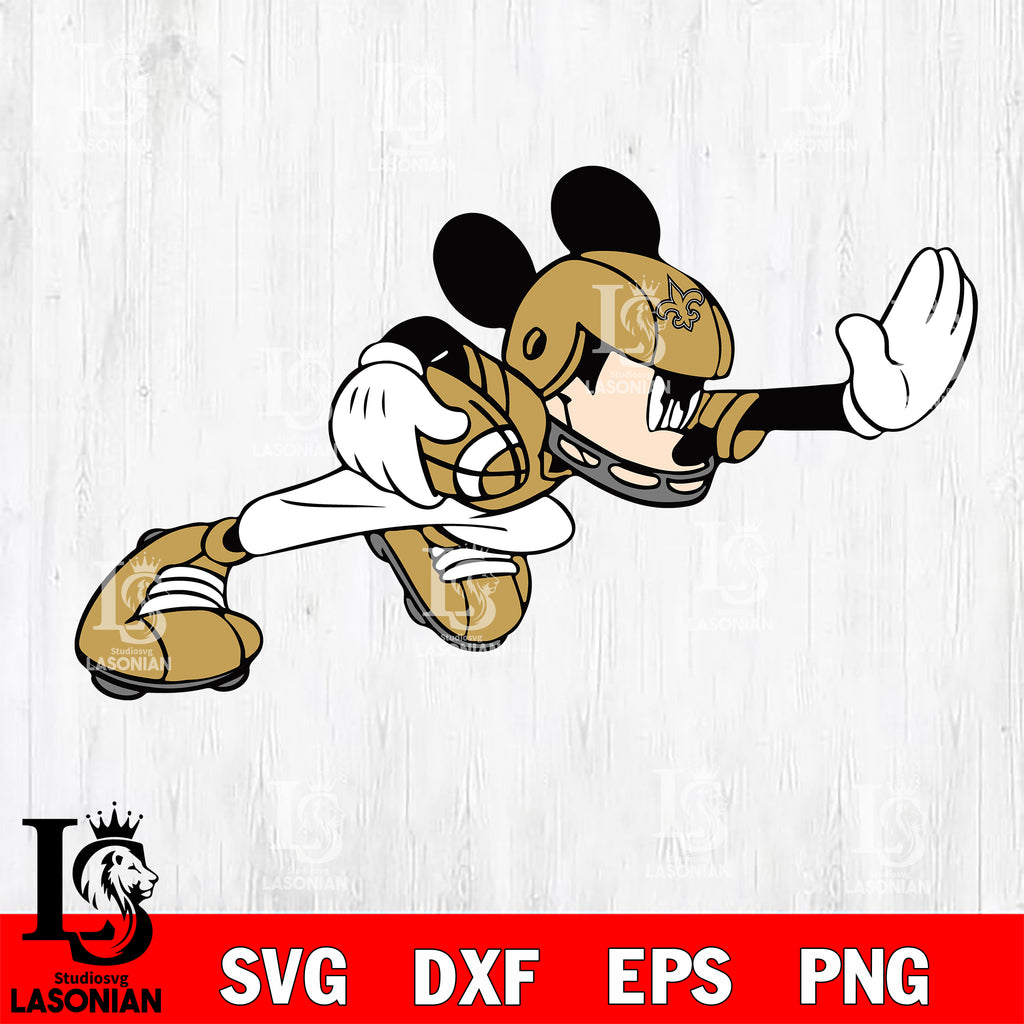 Disney Mickey Mouse New Orleans Saints SVG , NFL svg,eps,dxf,png file ...