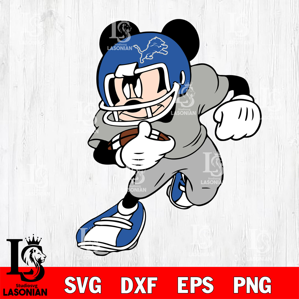 Disney Mickey Mouse Detroit Lions svg dxf eps png, Digital Download ...