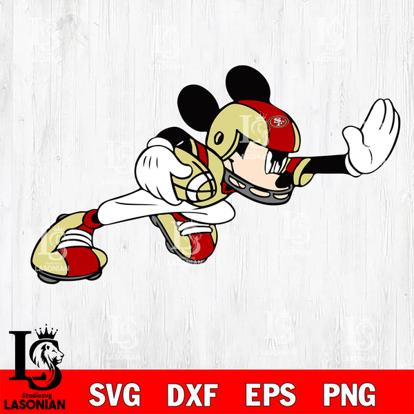 Disney Mickey Mouse San Francisco 49ers SVG , NFL svg,eps,dxf,png file ...