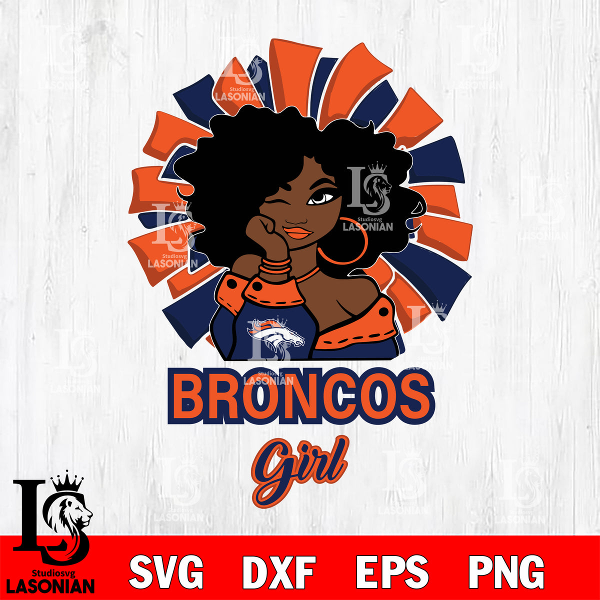 Denver Broncos girls svg eps dxf png file, digital download , Instant ...