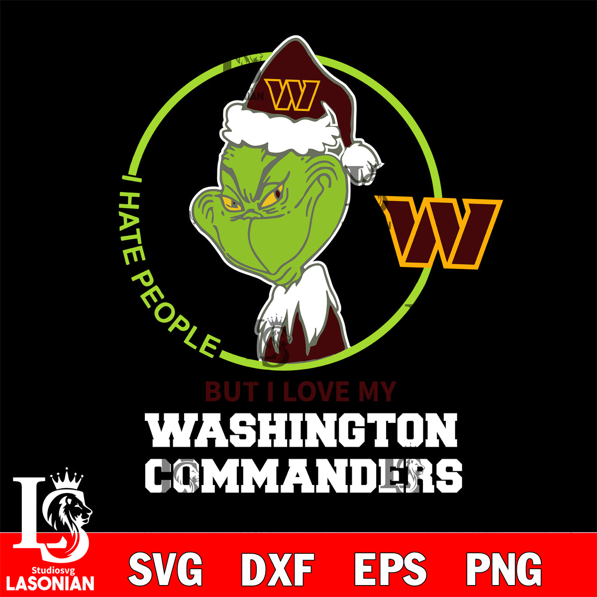 I hate people but i love my Washington Commanders svg, NFL svg eps dxf ...