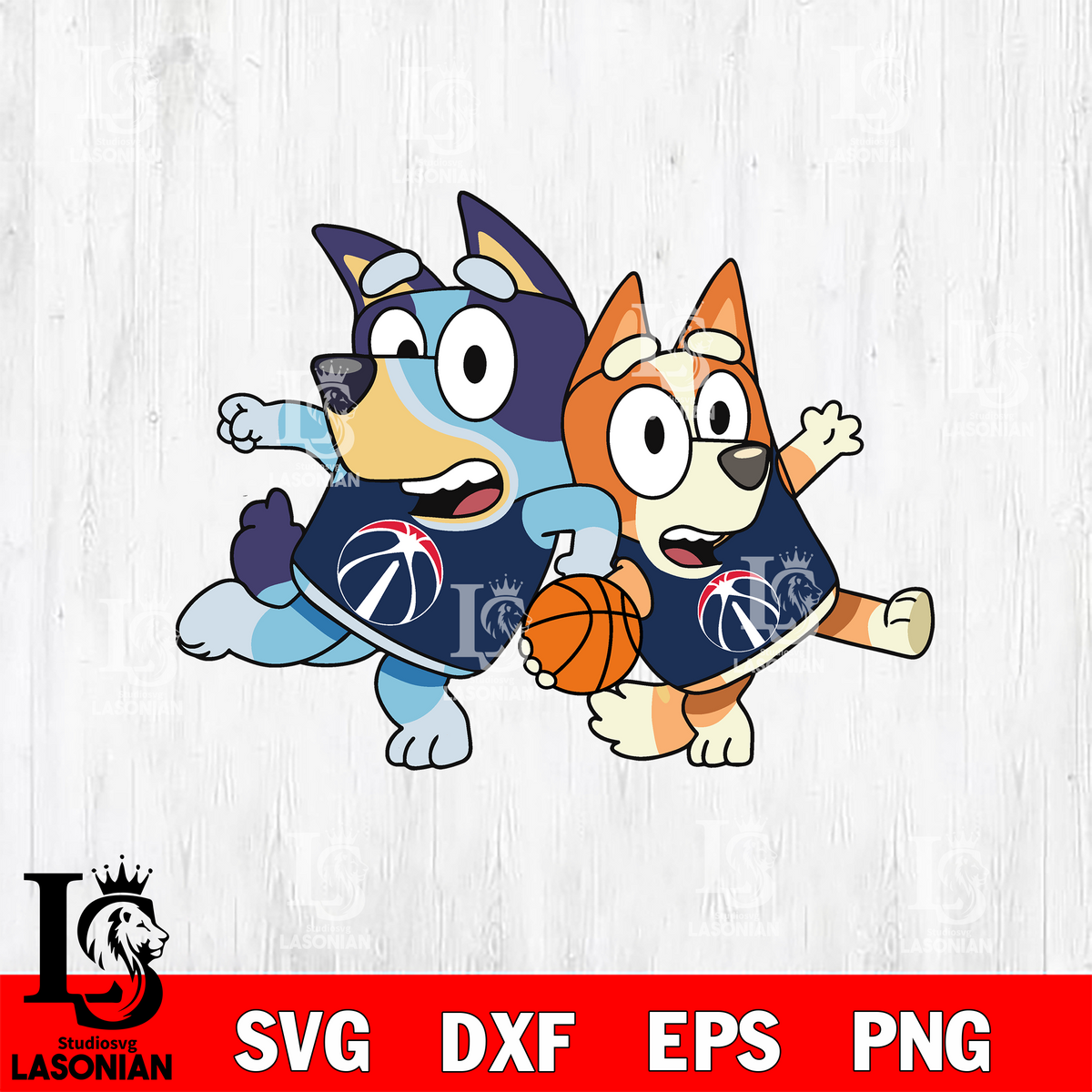 BLUEY WASHINGTON WIZARDS svg eps dxf png file, Digital Download, Insta ...