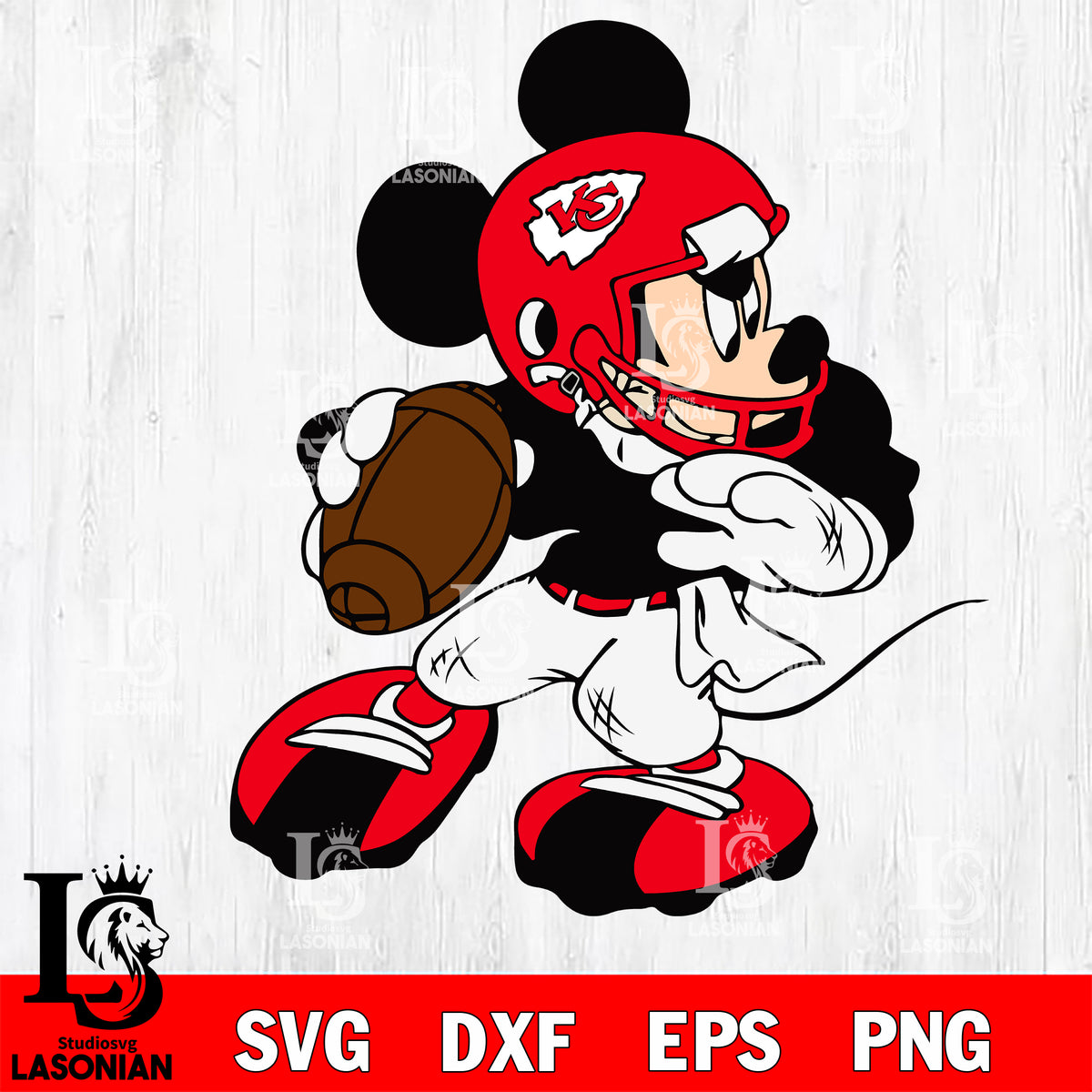 Disney Mickey Mouse Kansas City Chiefs svg dxf eps png, Digital Downlo ...
