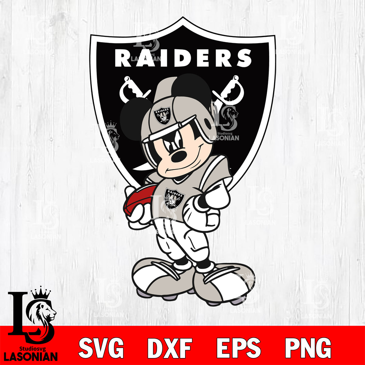 Disney Mickey Mouse Las Vegas Raiders SVG , NFL svg,eps,dxf,png file ...