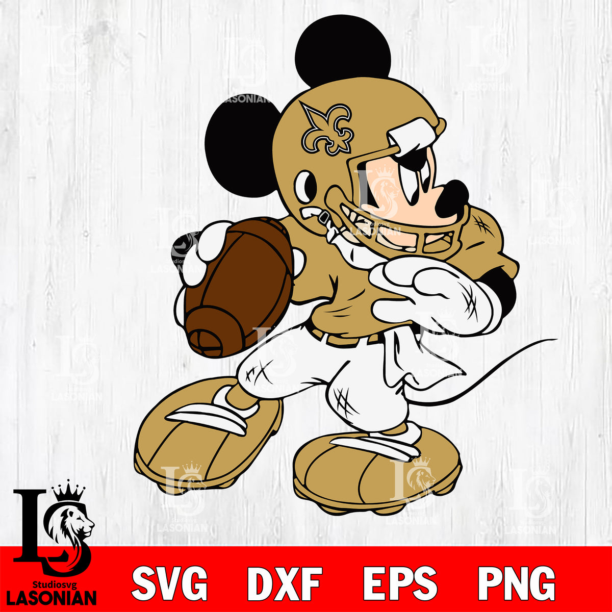 Disney Mickey Mouse New Orleans Saints svg dxf eps png, Digital Downlo ...