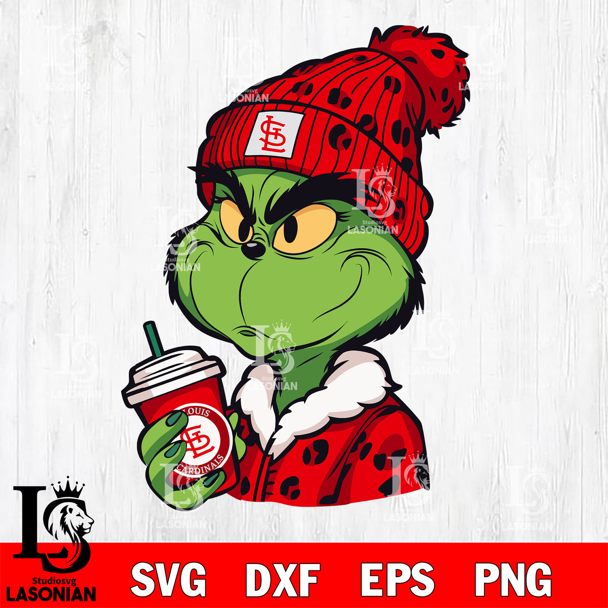 Boujee grinch St. Louis Cardinals svg eps dxf png file, Digital Downlo ...