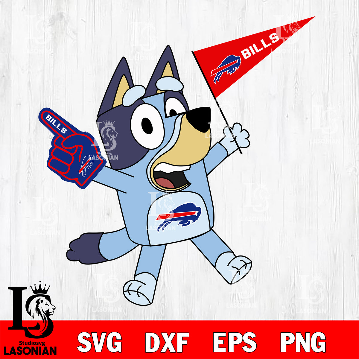Buffalo Bills bluey svg eps dxf png file, Digital Download , Instant D ...