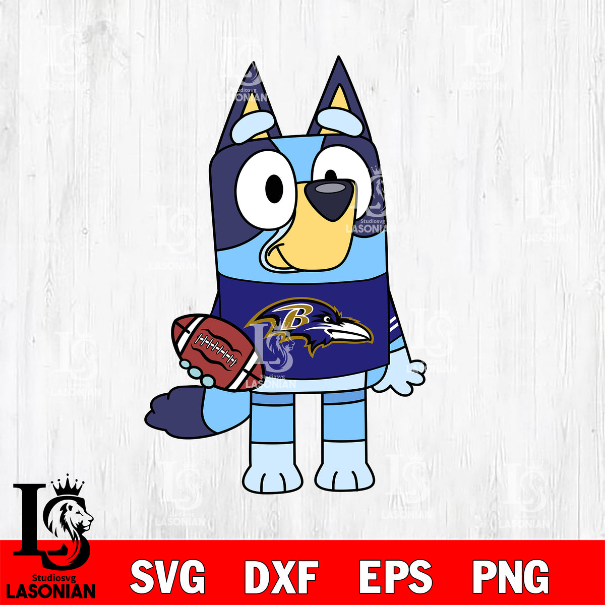 Bluey Baltimore Ravens svg eps dxf png file, Digital Download , Instan ...