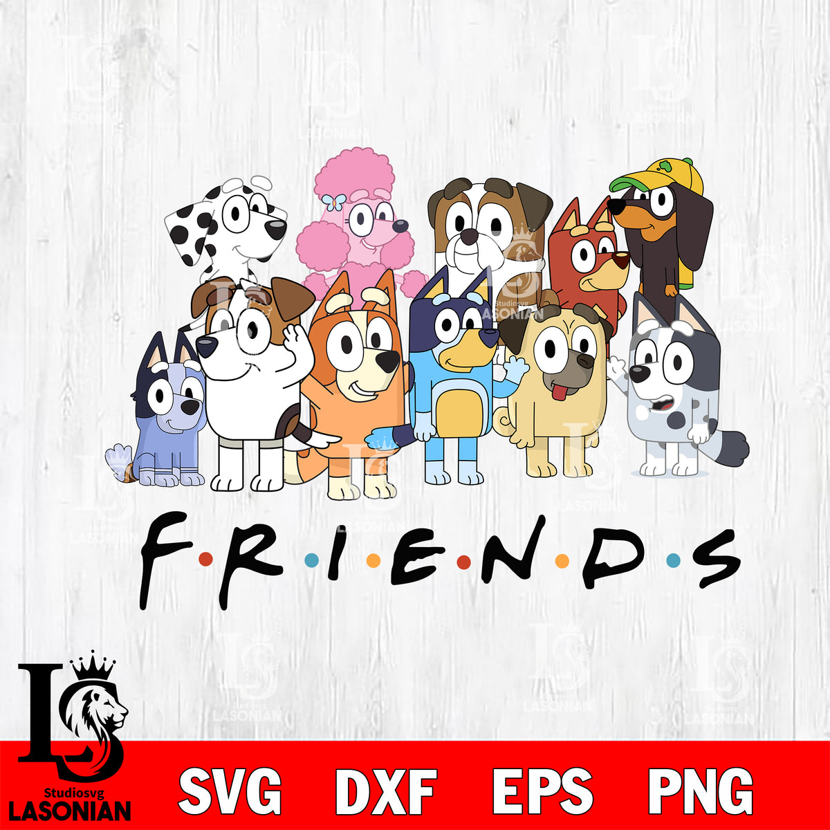 Bluey friends svg, bluey bingo svg dxf eps png file , digital download ...