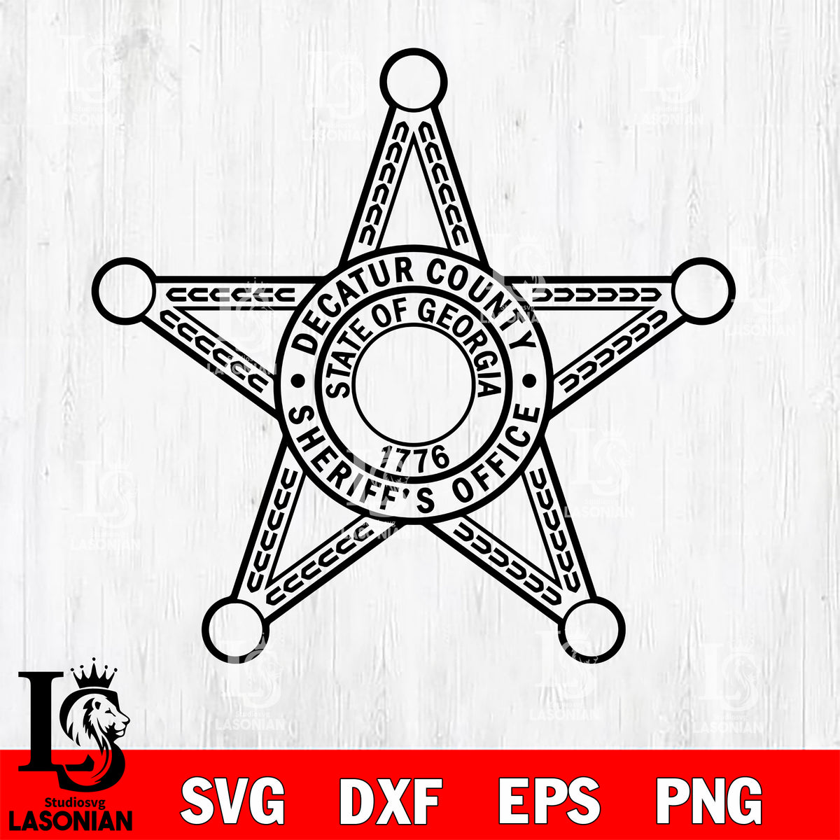 Decatur County state of Georgia Sheriff Department Badge svg eps png d ...