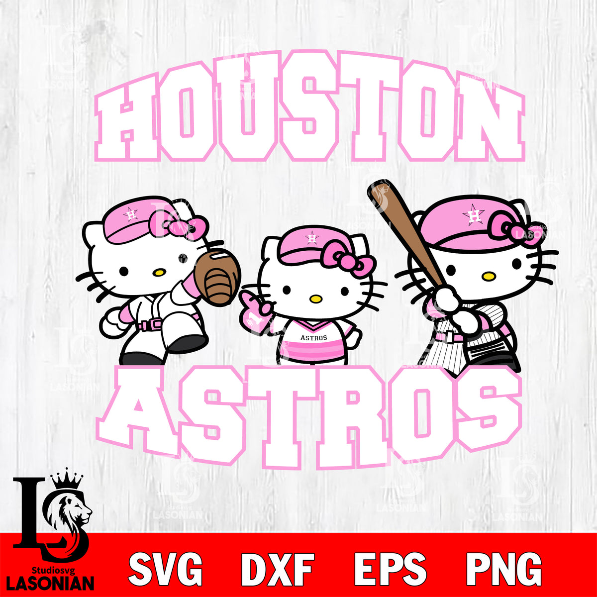 Houston Astros Hello Kitty H town svg eps dxf png file, Digital Downlo ...