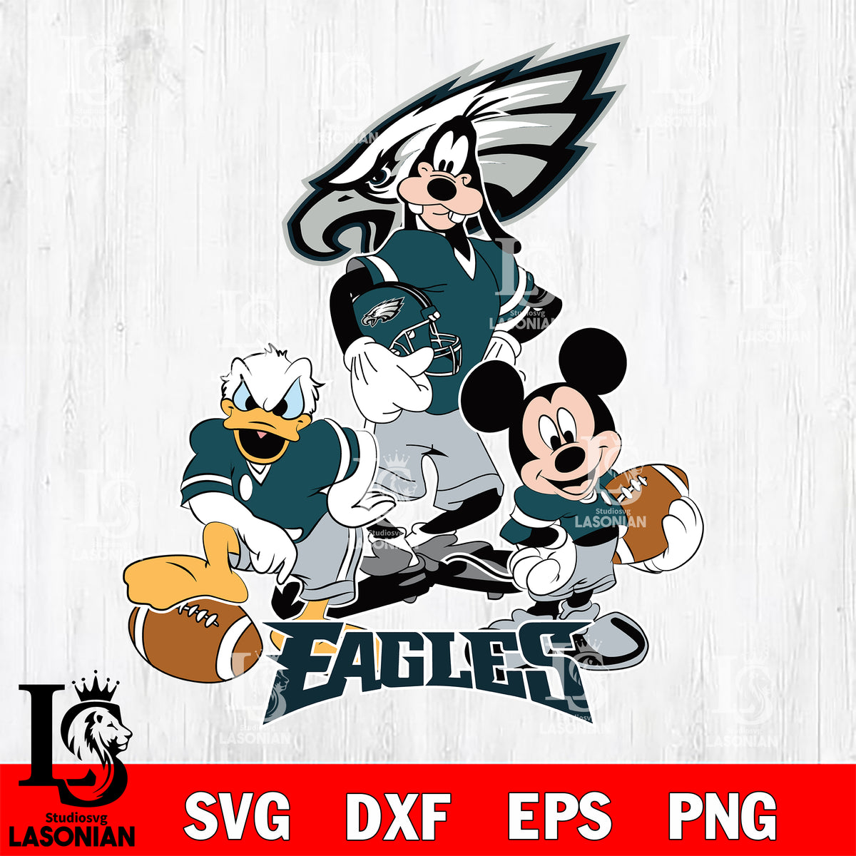 Philadelphia Eagles Mickey Mouse And Friends svg, NFL svg eps dxf png ...