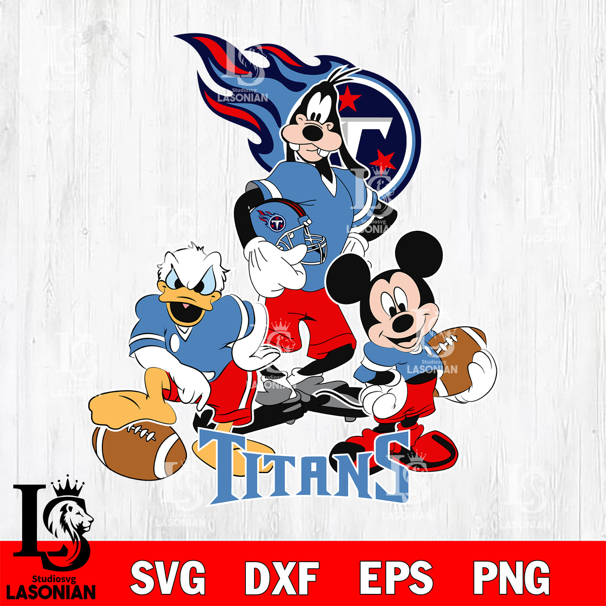 Tennessee Titans Mickey Mouse And Friends svg, NFL svg eps dxf png fil ...