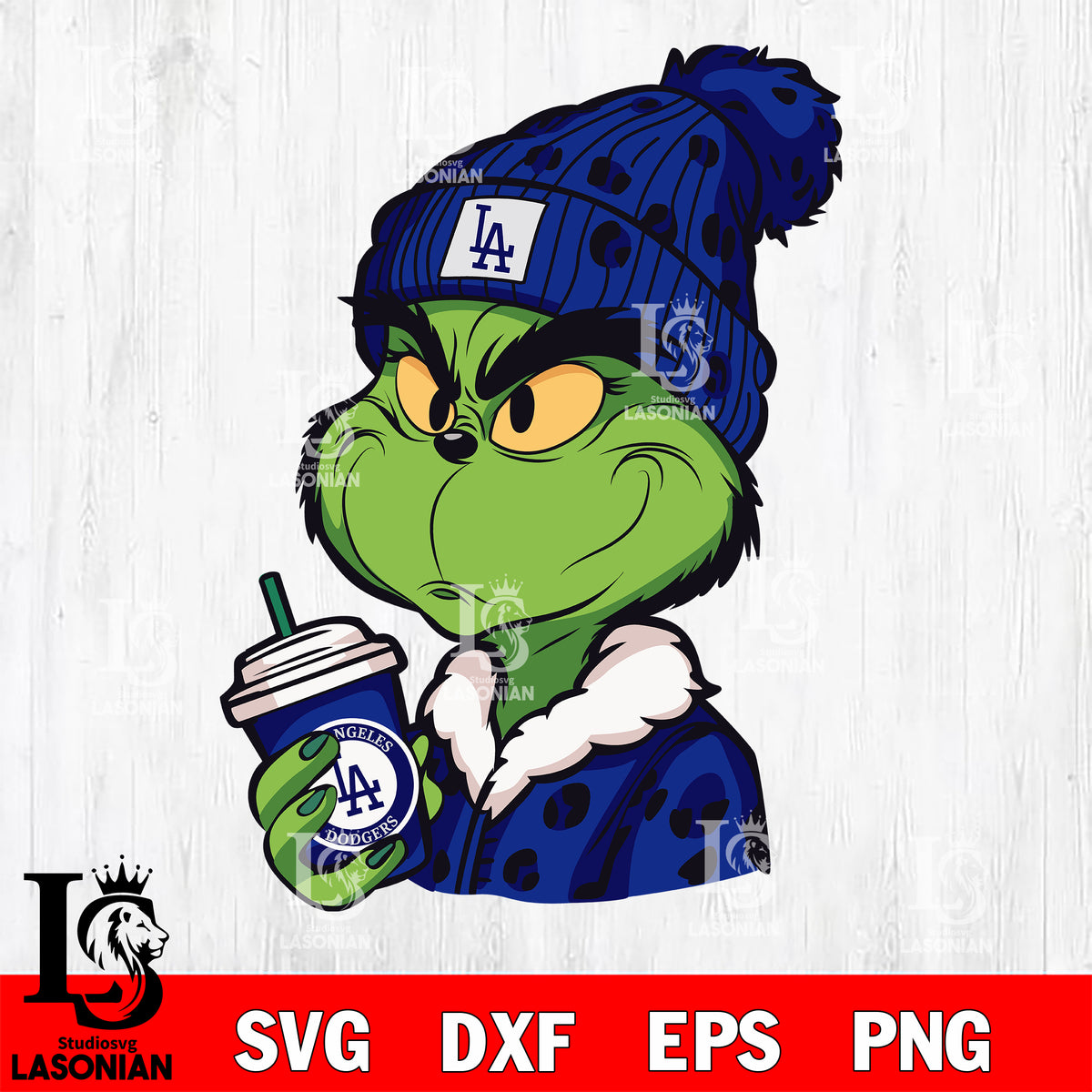 Boujee grinch Los Angeles Dodgers svg eps dxf png file, Digital Downlo ...