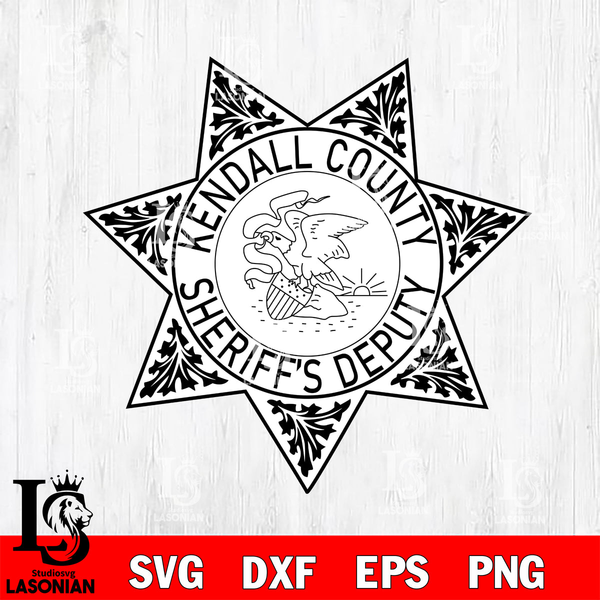 Kendall County Sheriff's Deputy Badge svg eps png dxf file ,Logo Polic ...