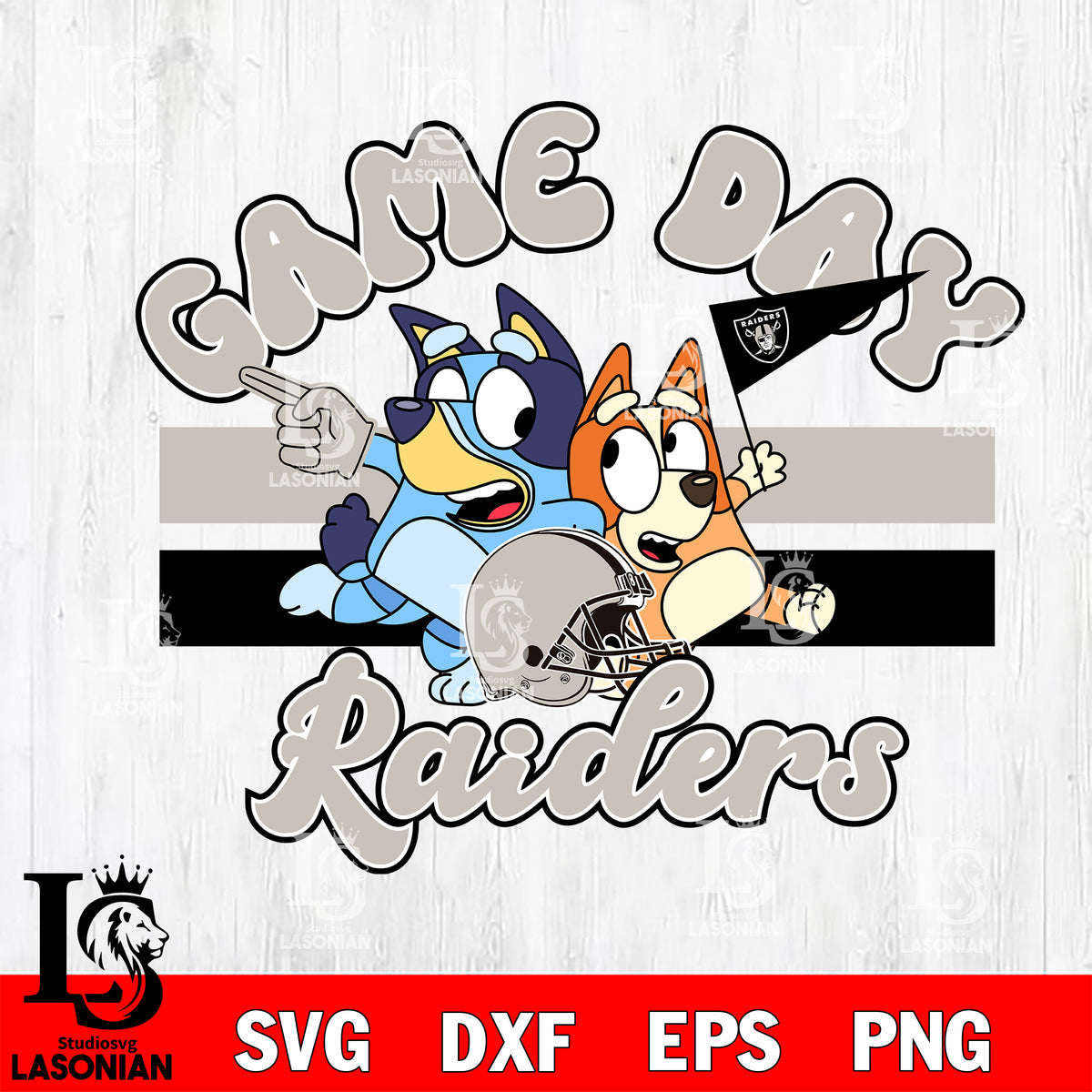 Game day Las Vegas Raiders bluey svg eps dxf png file, Digital Downloa ...