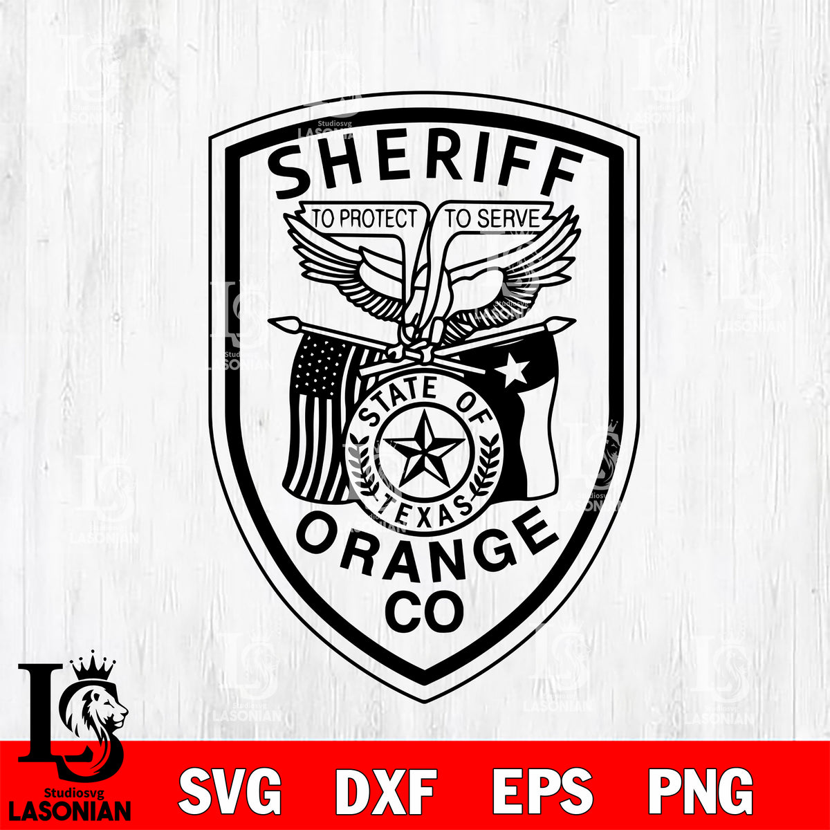 Orange co State of Texas Sheriff's Department Patch svg eps png dxf fi ...