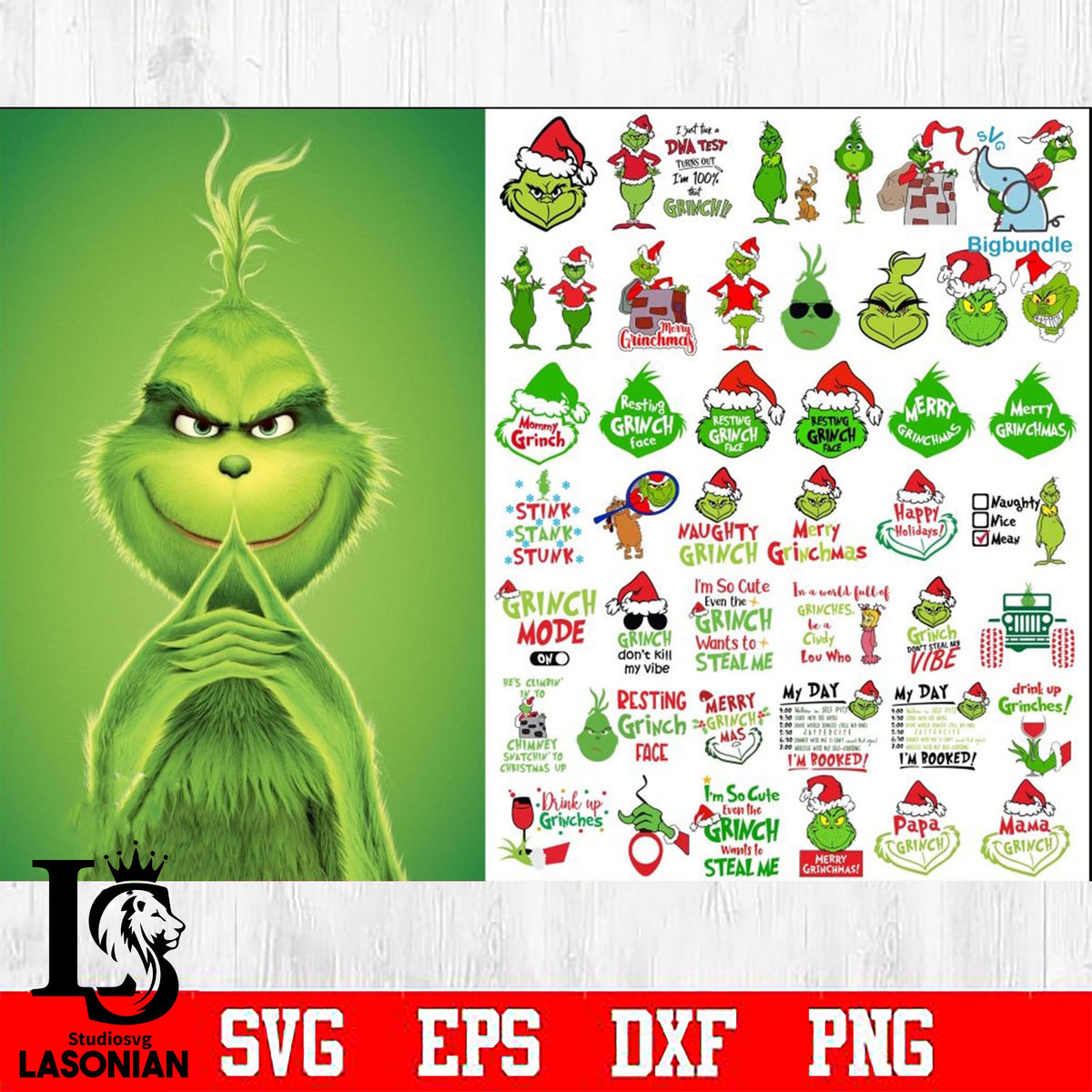 1500+ Grinch Bundle SVG, Grinch SVG, Grinch Cutting Image, Christmas G ...