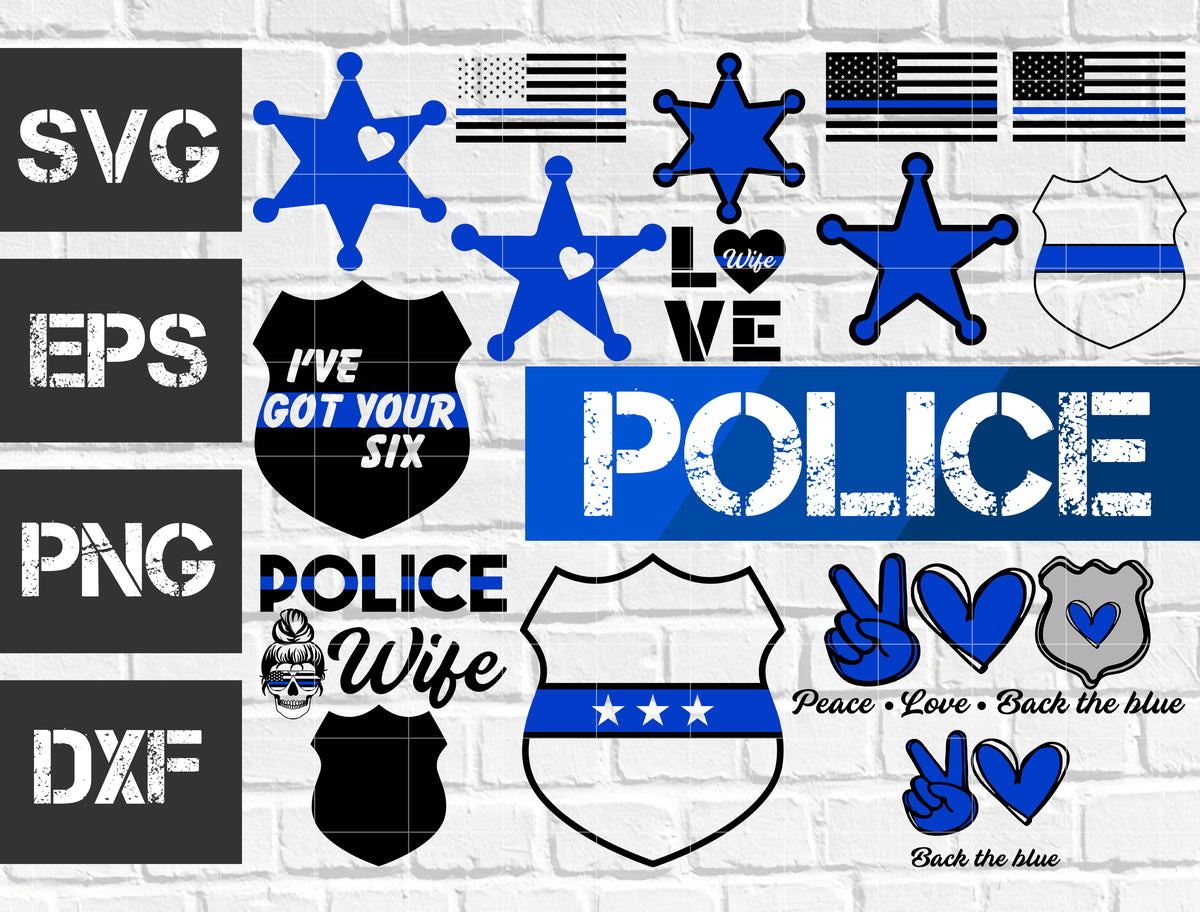 27 bundle Police vector random new svg eps dxf png file – lasoniansvg
