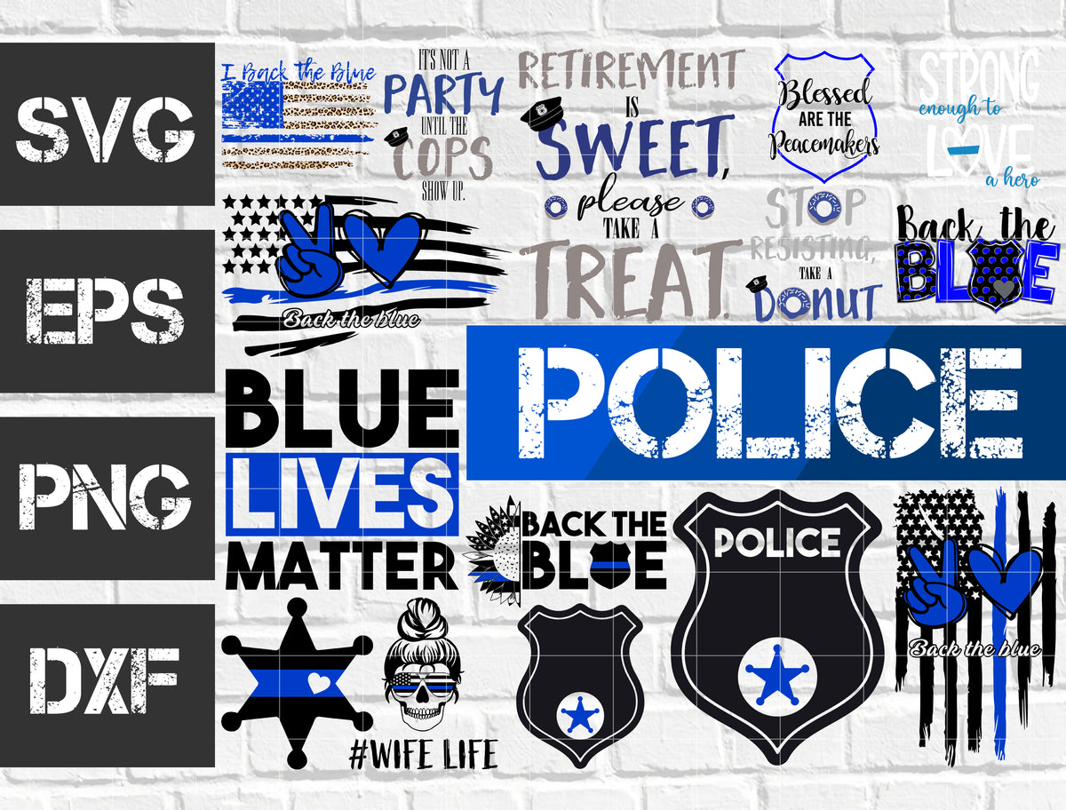 28 bundle Police vector random new svg eps dxf png file – lasoniansvg