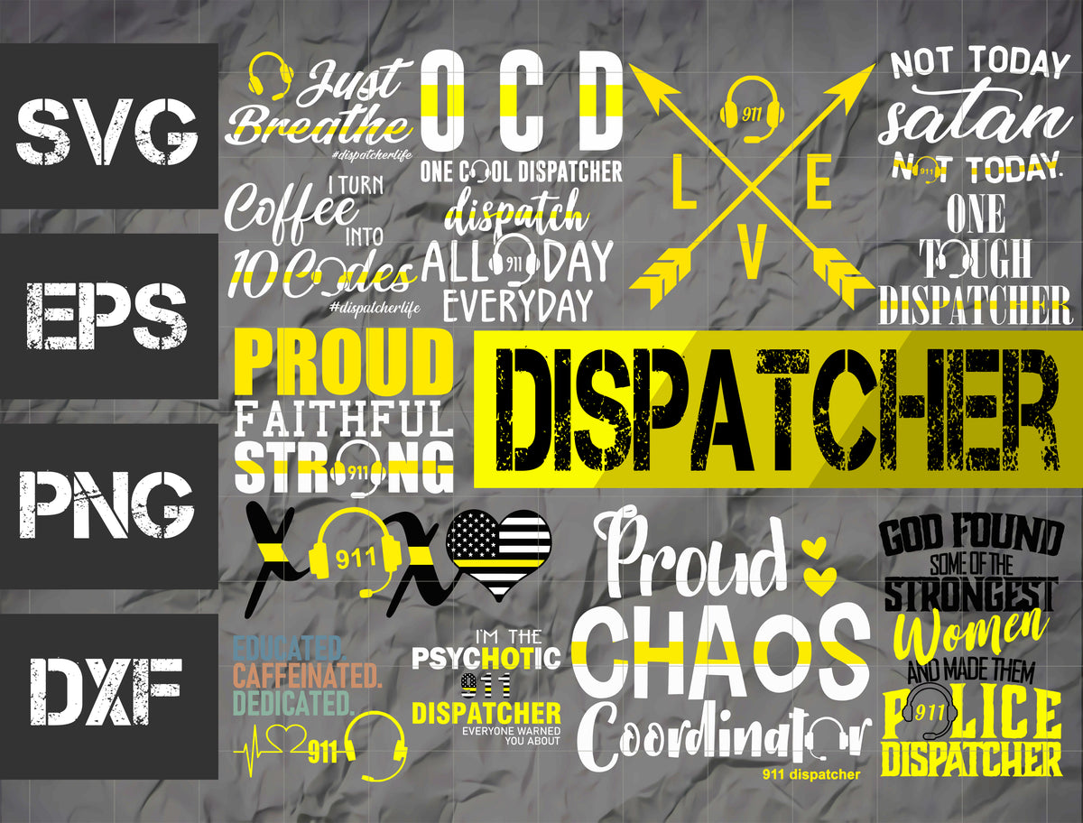 30 bundle Dispatcher vector random new svg eps dxf png file – lasoniansvg