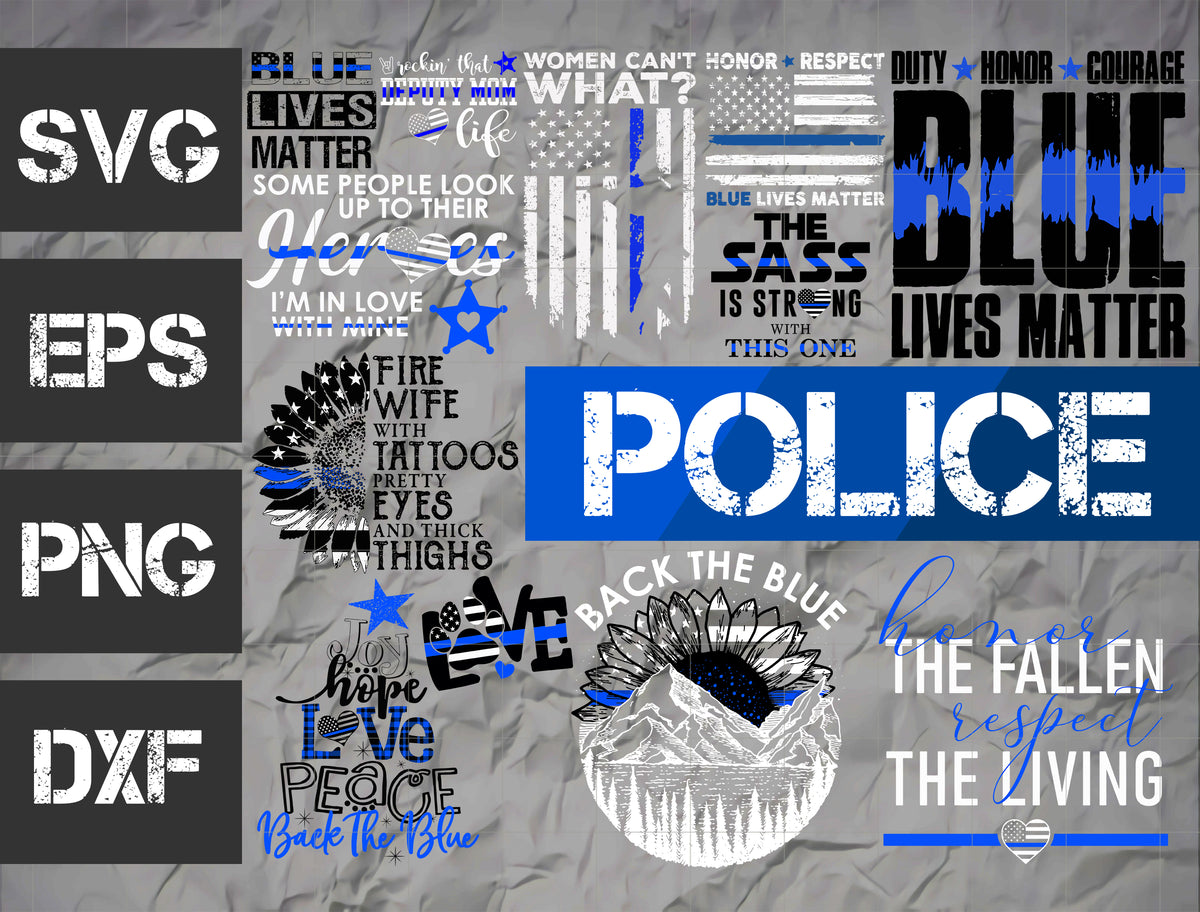 33 bundle Police vector random new svg eps dxf png file – lasoniansvg