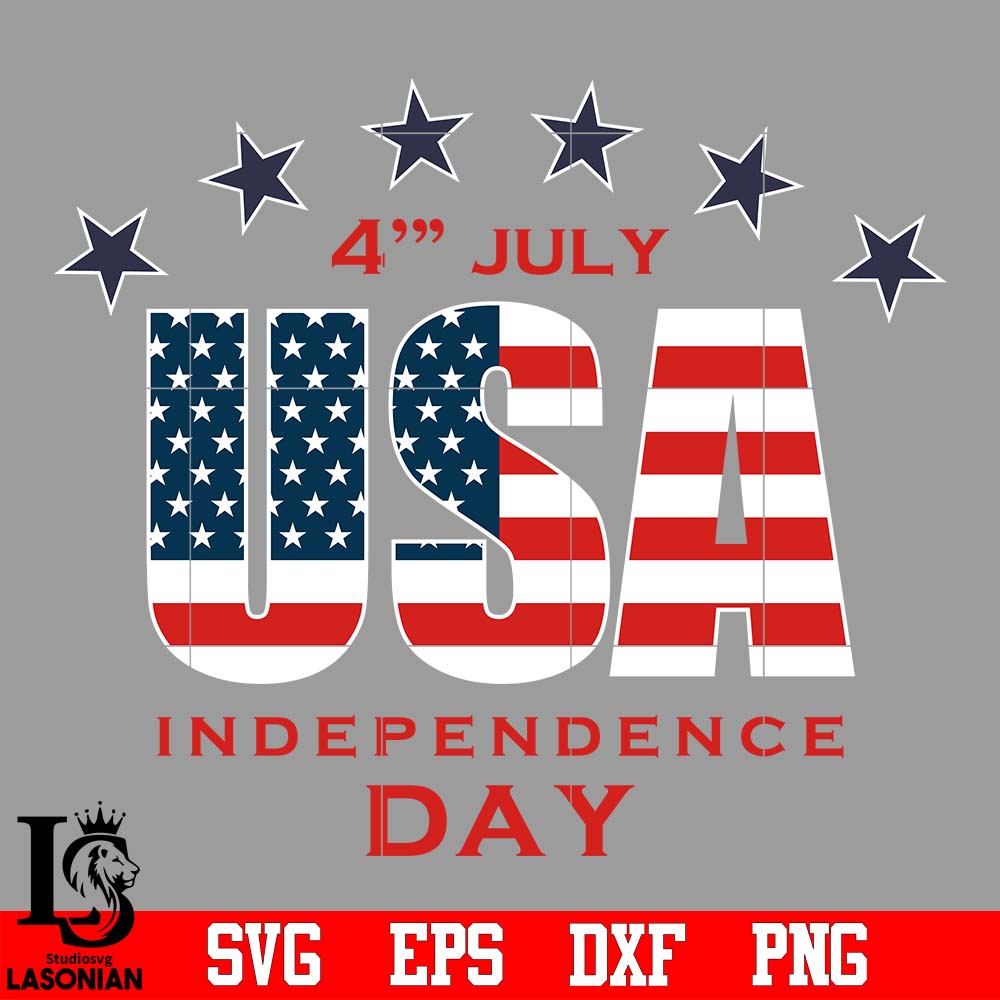 4th july USA America flag Independence Day svg eps dxf png file ...