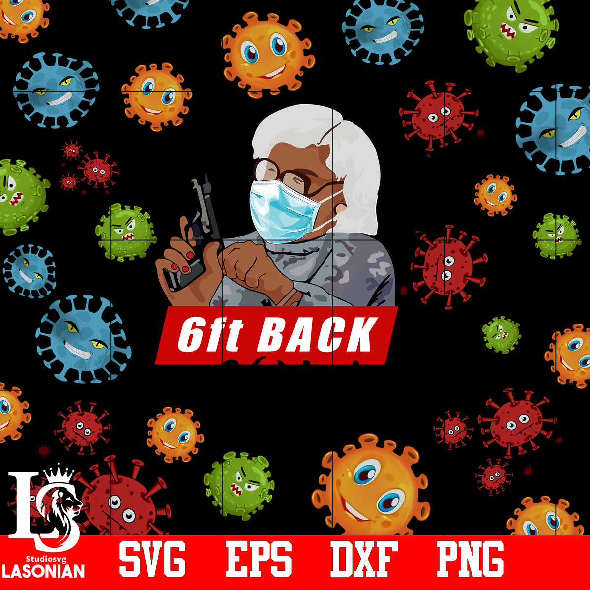 6ft Back PNG file – lasoniansvg