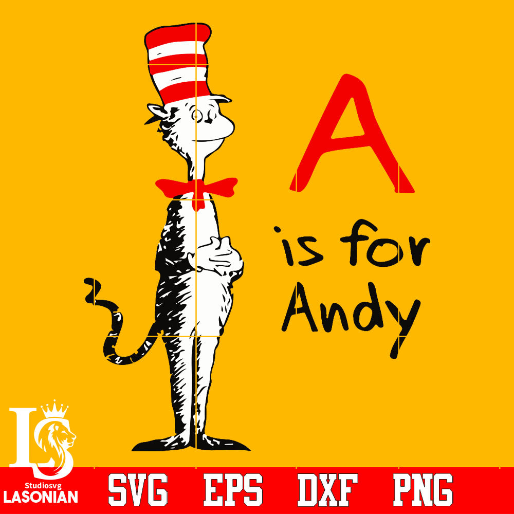 A is for andy Svg Dxf Eps Png file – lasoniansvg