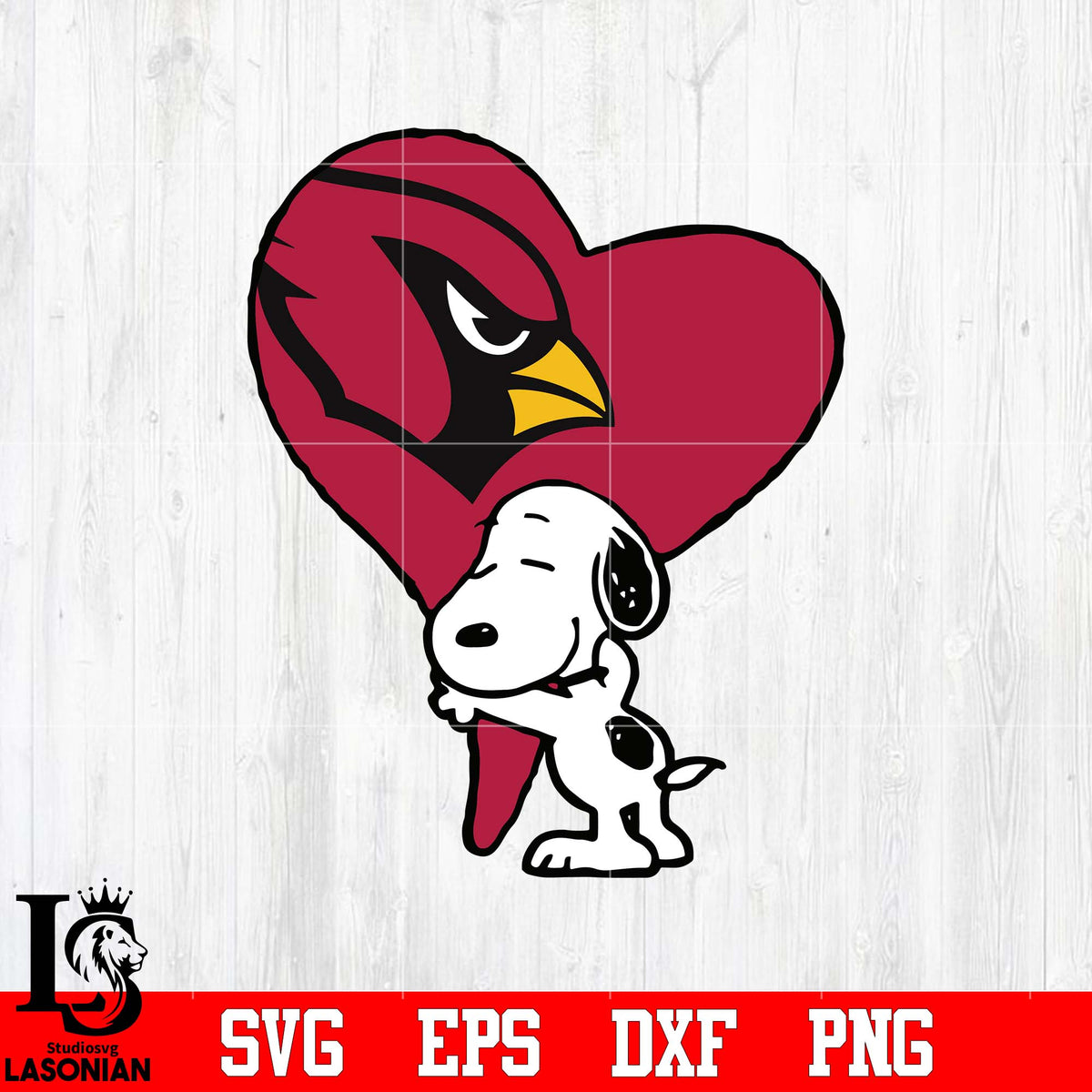 Arizona Cardinals Snoopy heart svg eps dxf png file – lasoniansvg