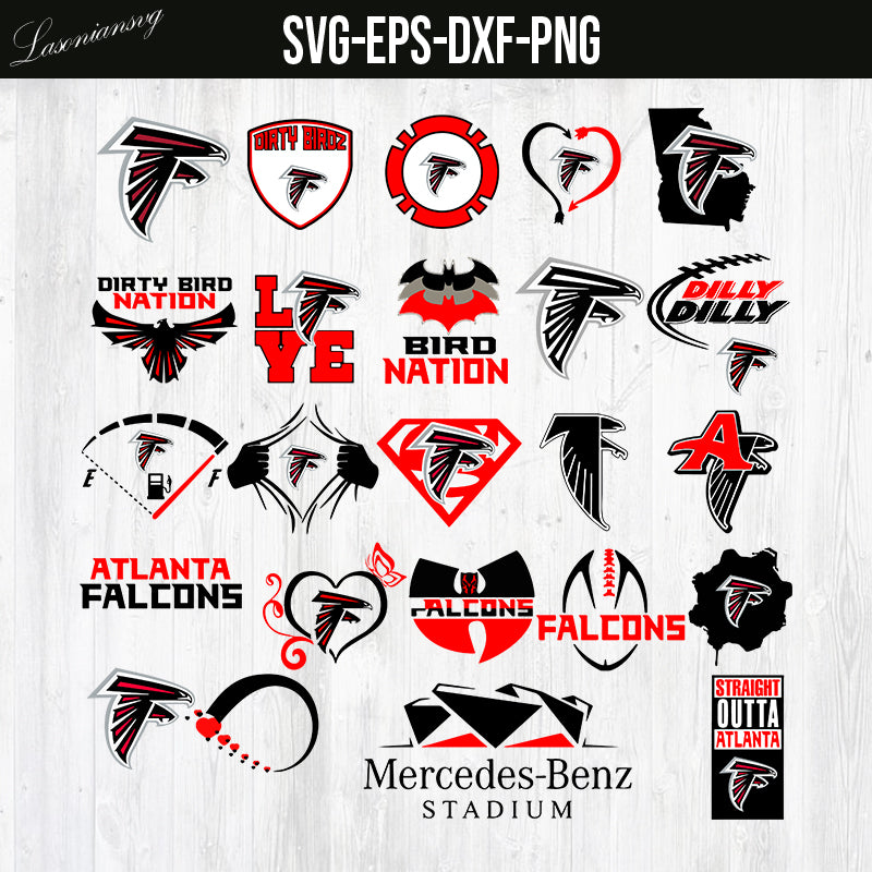 Atlanta Falcons Set, SVG file, PNG file, EPS file, DXF file – lasoniansvg