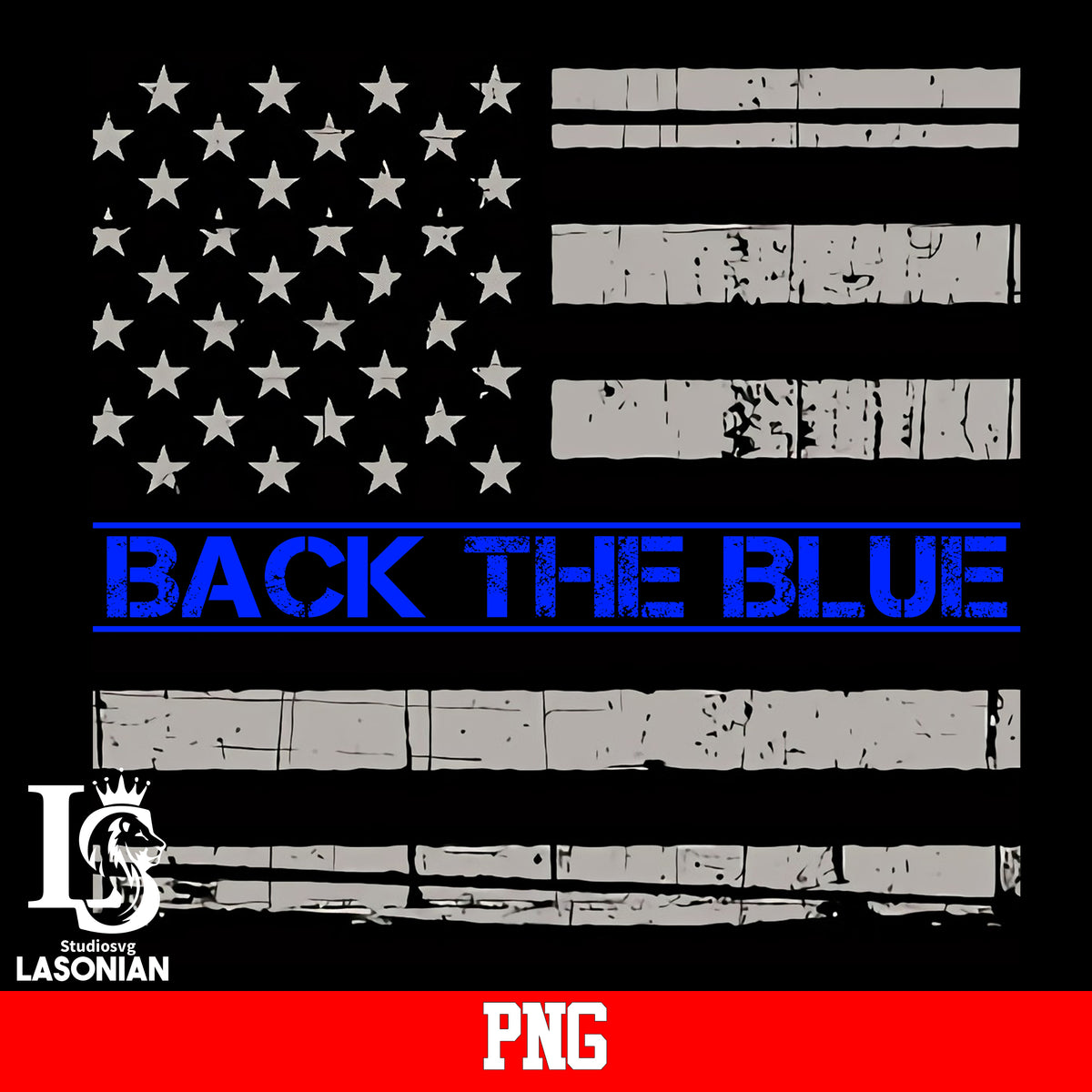 Back The Blue Flag PNG file – lasoniansvg
