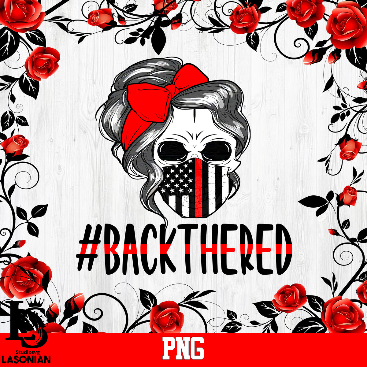 Back The Red skull PNG file – lasoniansvg