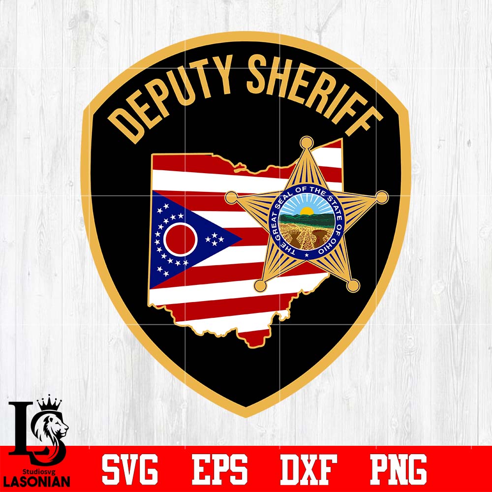 Deputy Sheriff Ohio The great of the state of Ohio Badge svg eps dxf p ...