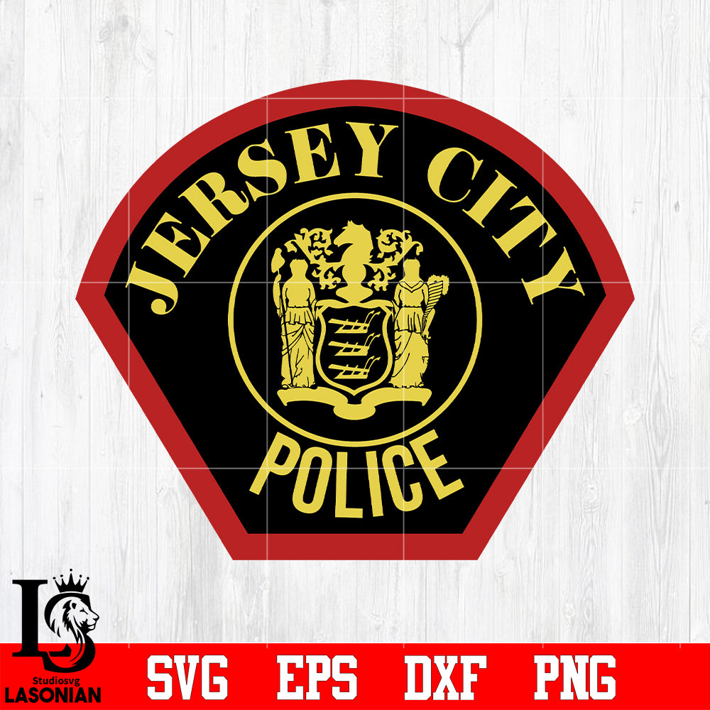 Jersey city Police Badge svg eps dxf png file – lasoniansvg