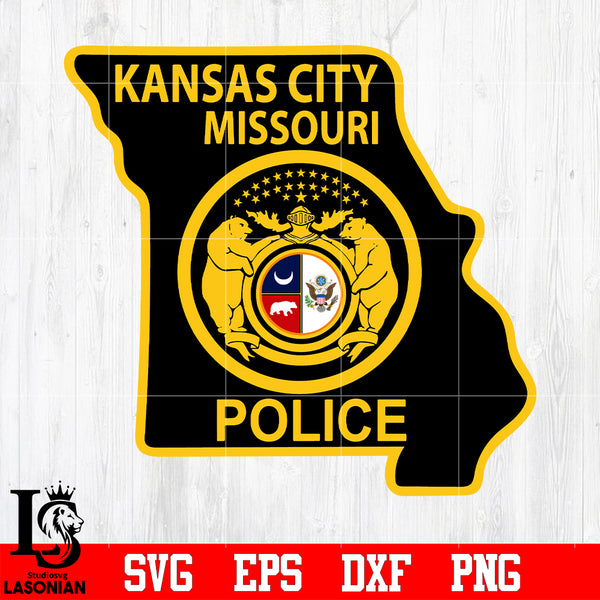 Kansas city missouri Police Badge svg eps dxf png file – lasoniansvg