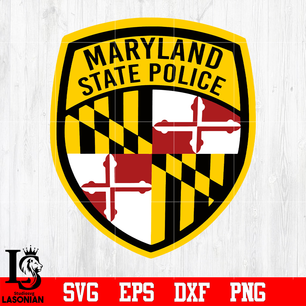 Maryland state police Badge svg eps dxf png file – lasoniansvg
