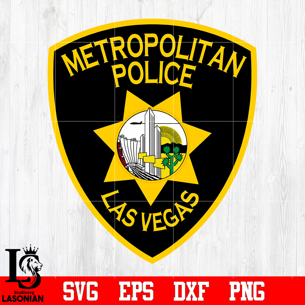 Metropolitan Police Las Vegas Badge svg eps dxf png file – lasoniansvg