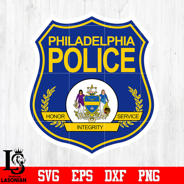 Philadelphia Police Badge svg eps dxf png file – lasoniansvg