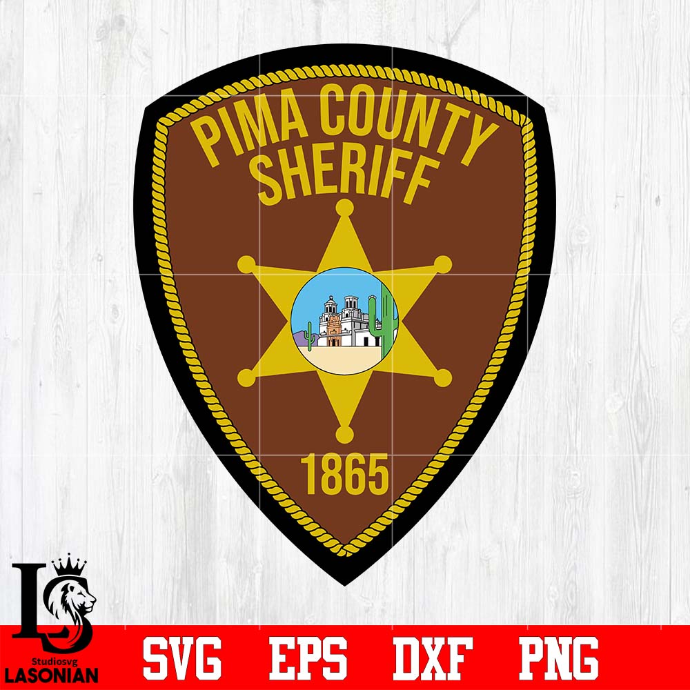 Pima County Sheriff 1865 Badge svg eps dxf png file – lasoniansvg