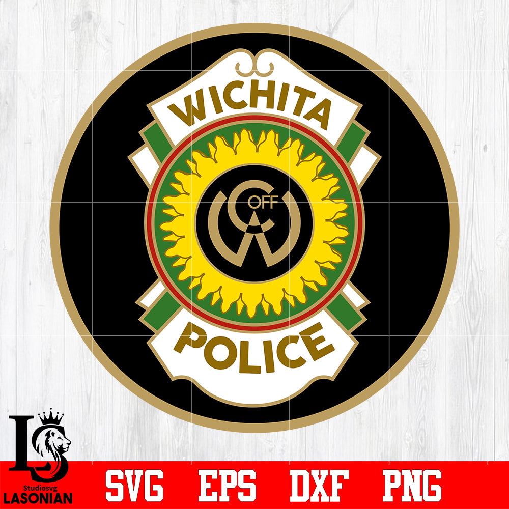 Police Wichita Badge svg eps dxf png file – lasoniansvg
