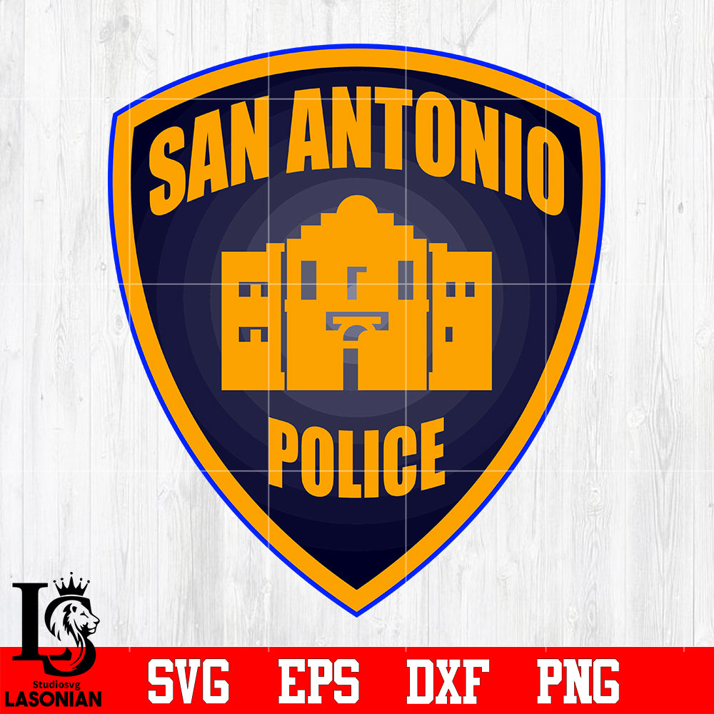 San Antonio Police Badge svg eps dxf png file – lasoniansvg