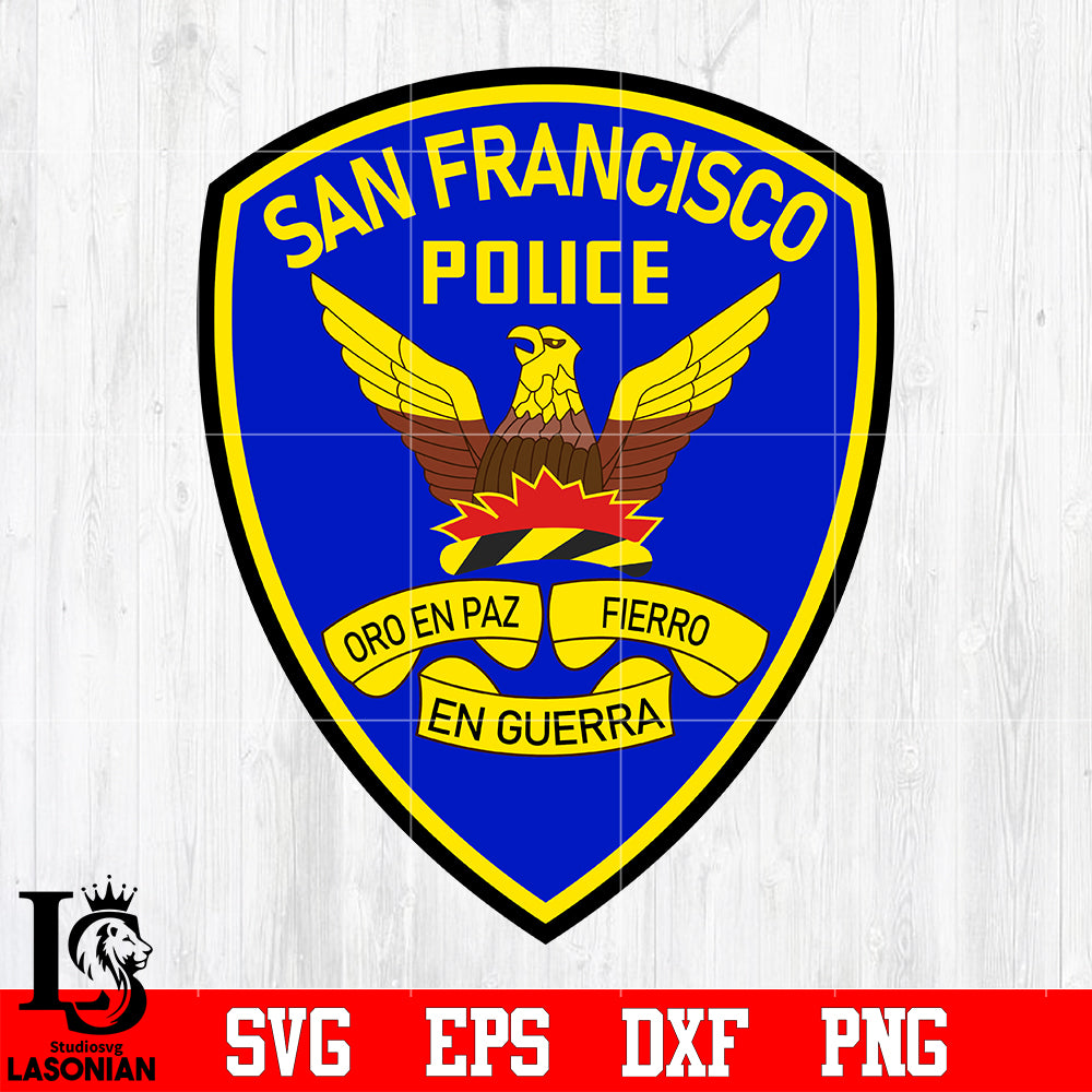 San Francisco Police Badge svg eps dxf png file – lasoniansvg