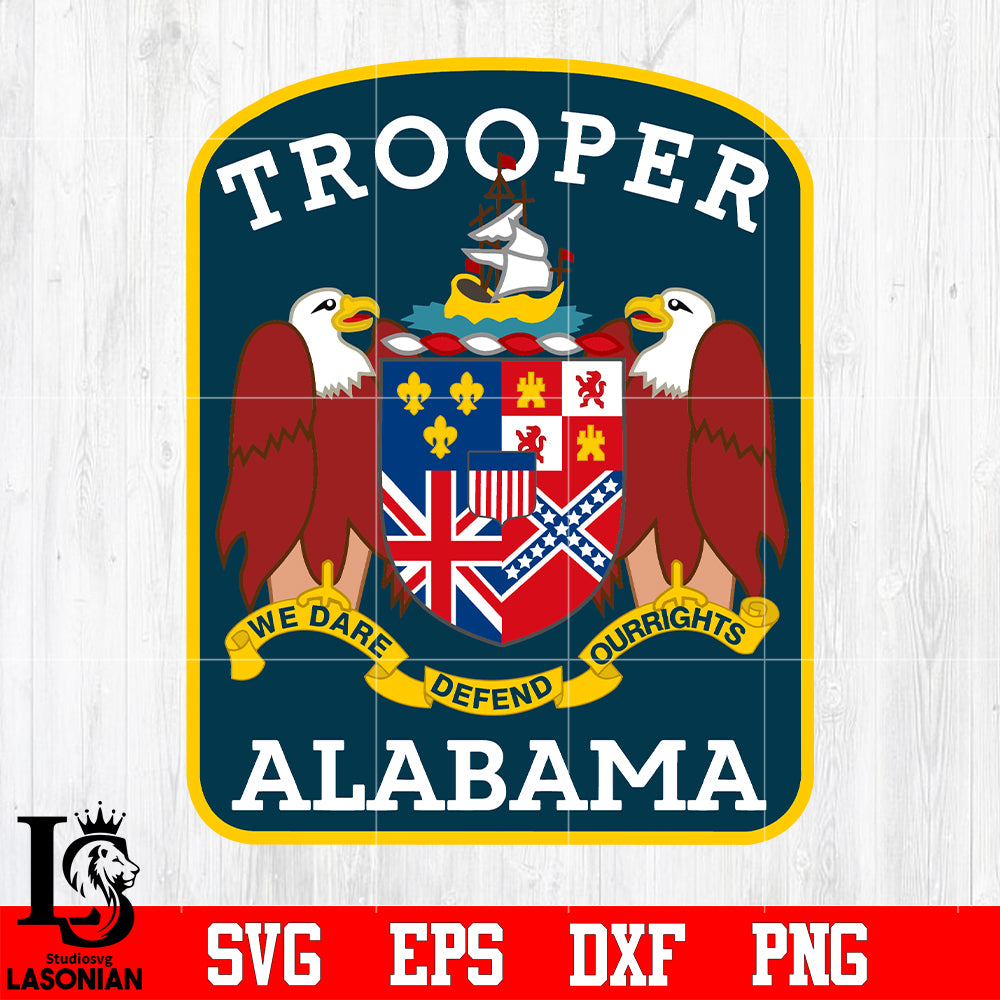 Trooper Alabama Police Badge svg eps dxf png file – lasoniansvg