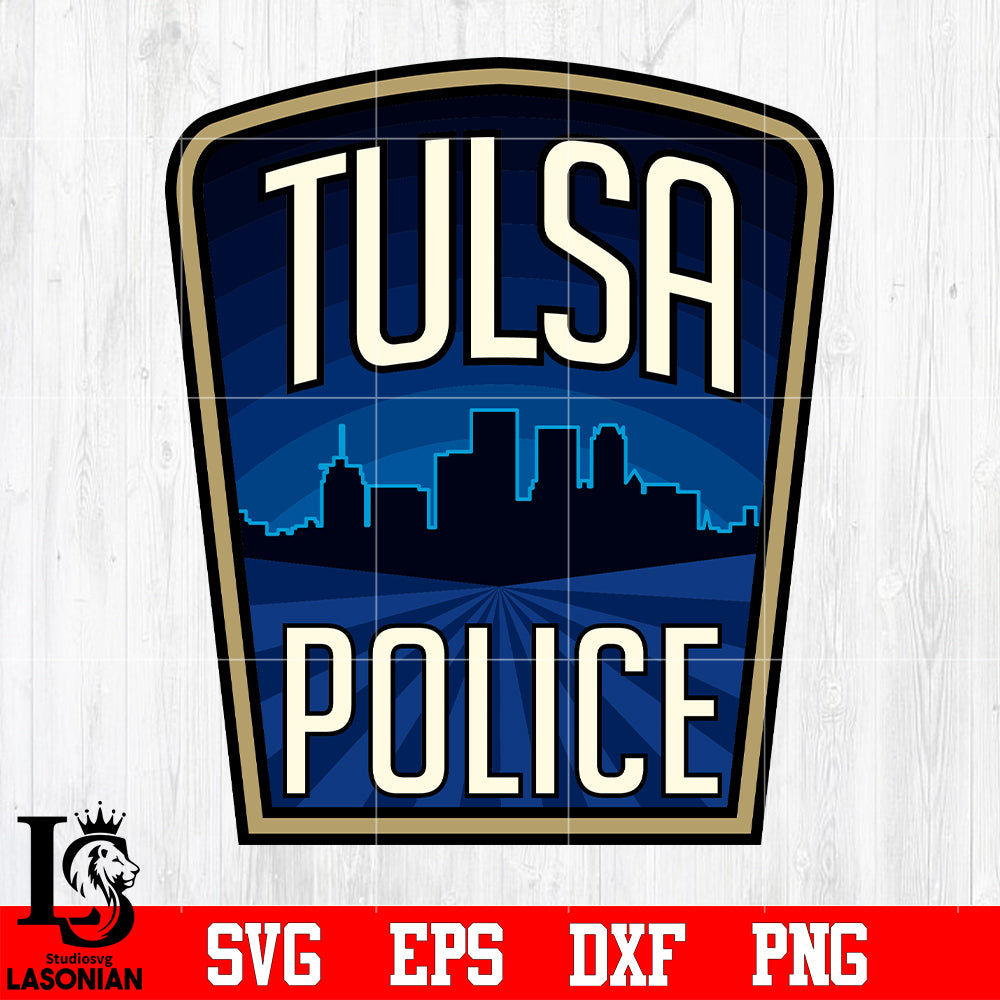 Tulsa Police Badge svg eps dxf png file – lasoniansvg