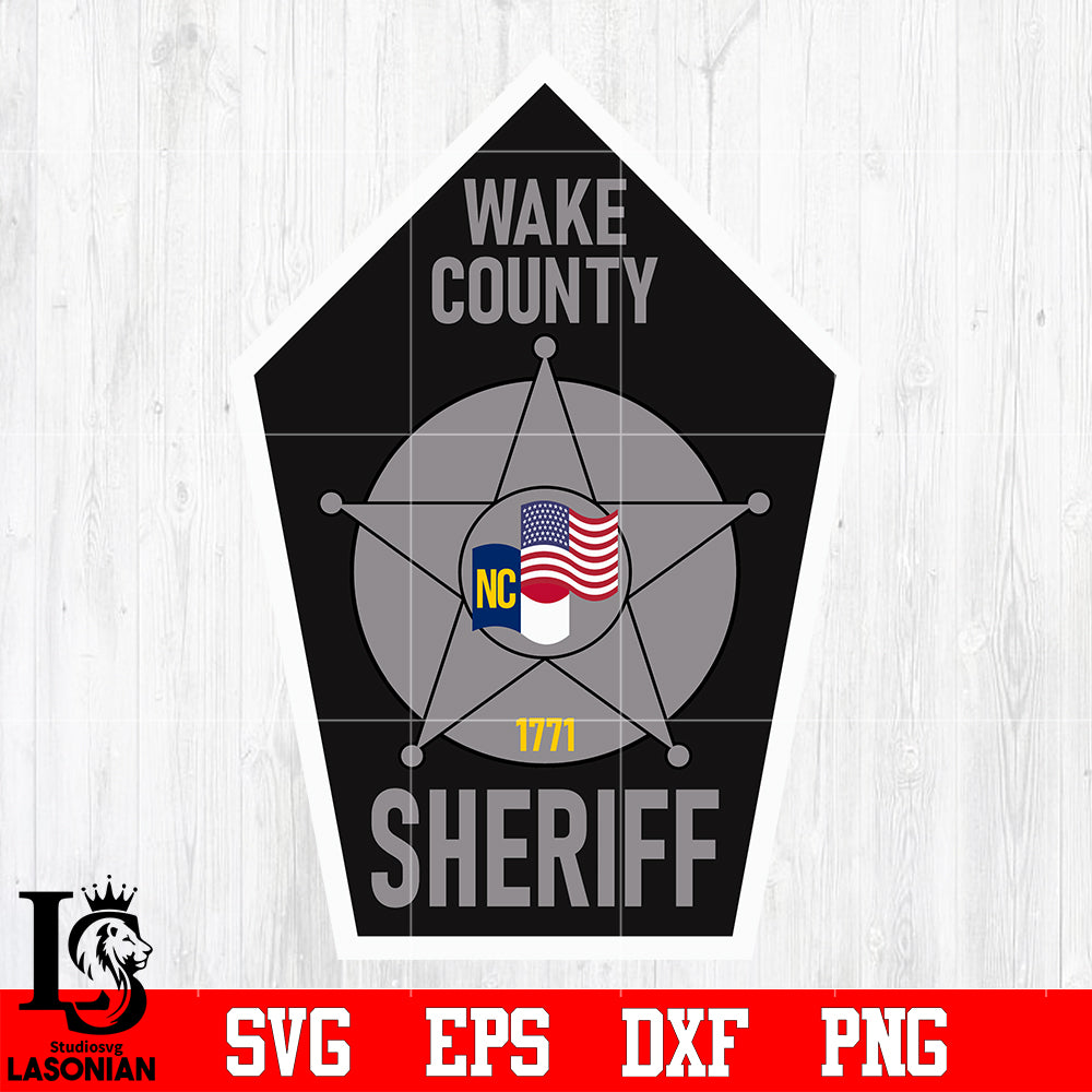 Wake county Sheriff Badge svg eps dxf png file – lasoniansvg