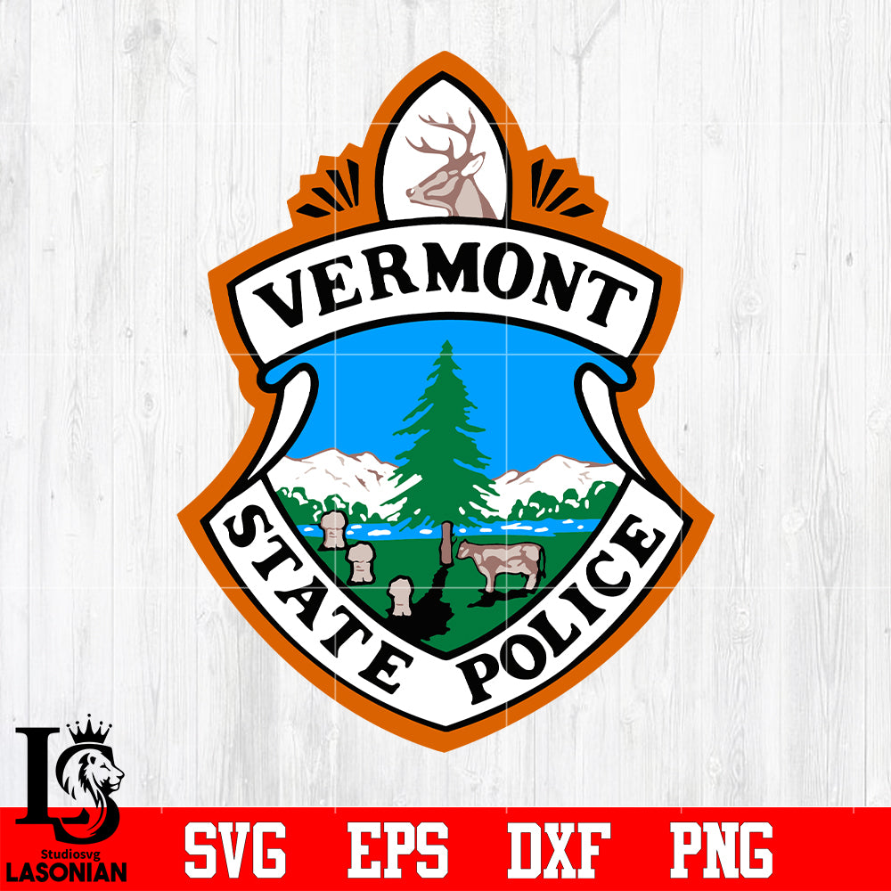 vermont state police Badge svg eps dxf png file – lasoniansvg